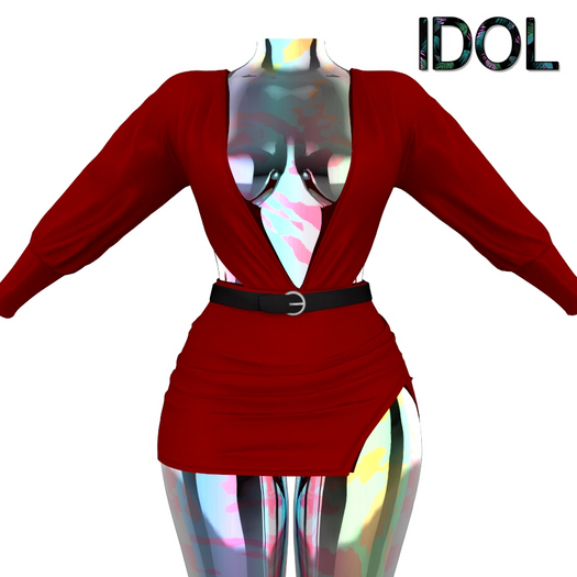 Second Life Marketplace Red Outfit Reborn